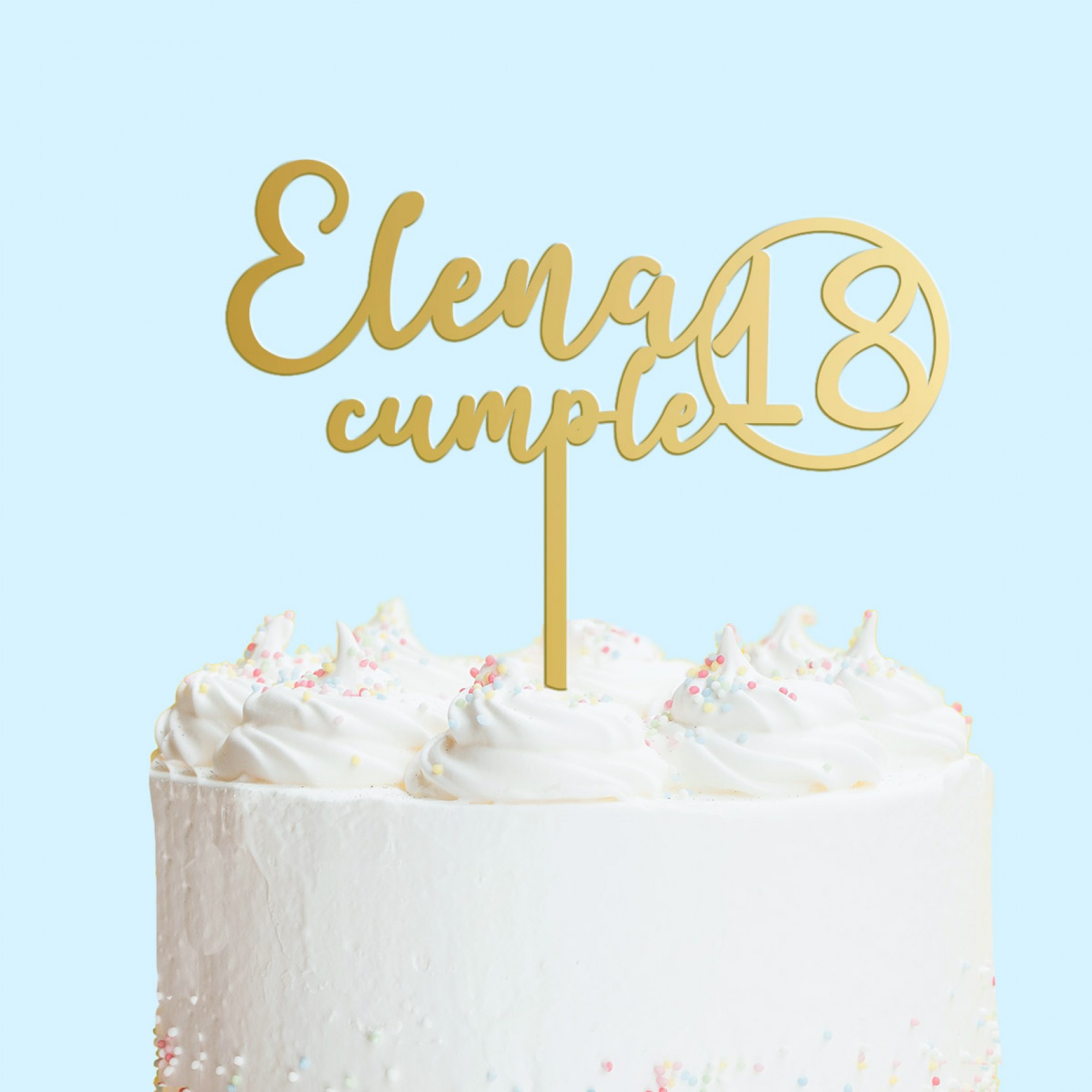 Cake Topper CUMPLEAÑOS Para Tarta 🎂 Personalizado