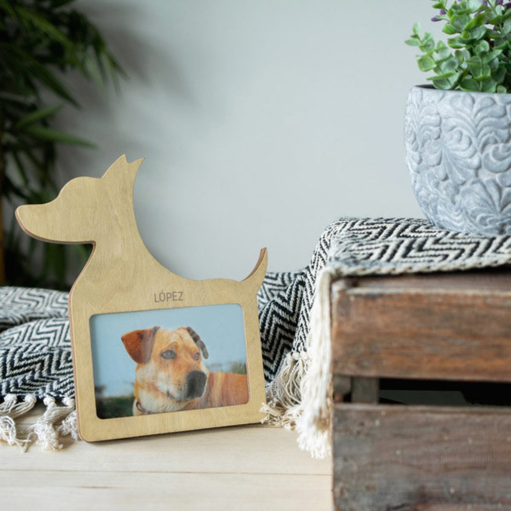 🙂 Marco de fotos con silueta de PERRO【Personalizado】