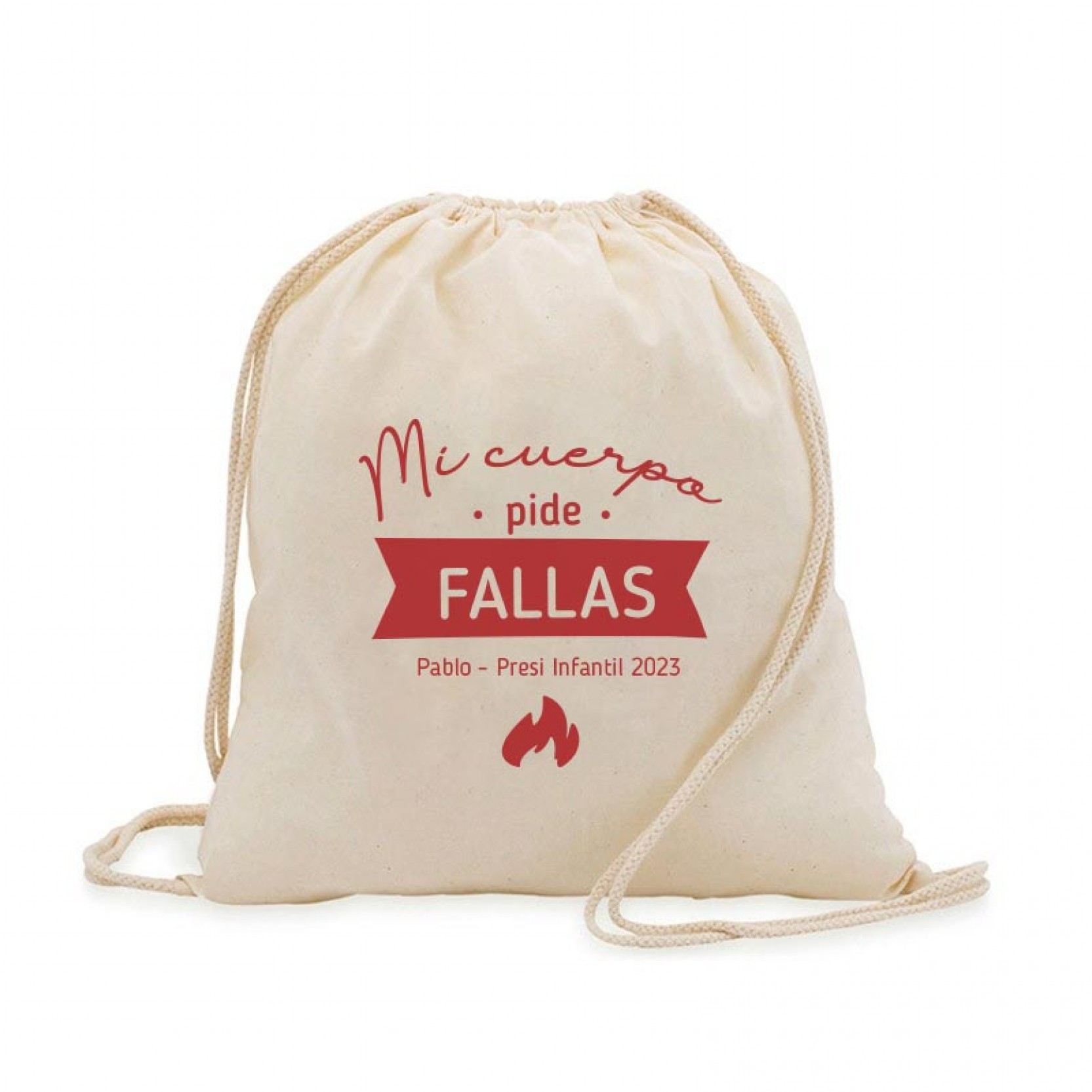 🎇 Mochila fallera algodón personalizada | moñaditas