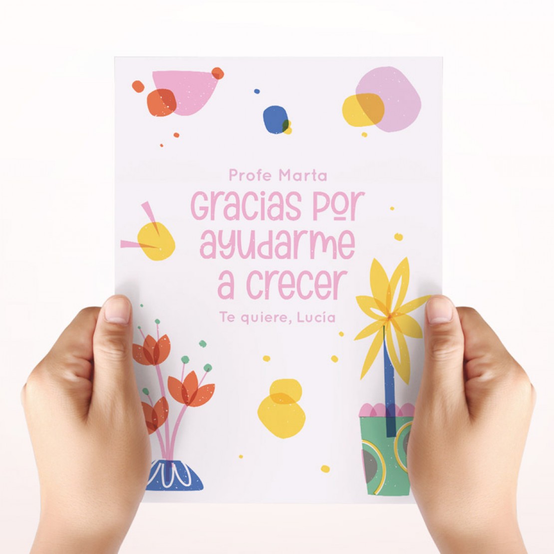 ️ Tarjeta Profe Gracias por ayudarme a crecer ️